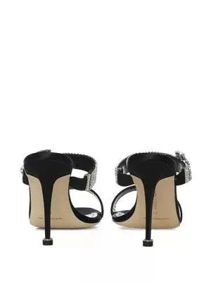 Manolo Blahnik Fibolta Jewelled Sandals - Black
