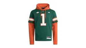 Adidas Hurricanes Jersey Hoodie - Miami Dark Green