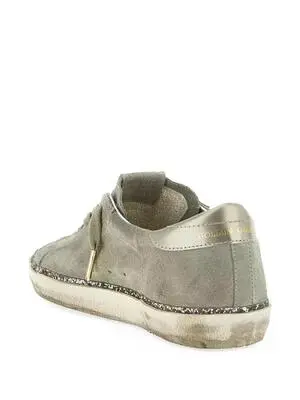 GOLDEN GOOSE Super-star Glitter-star Leather Sneakers