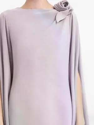 GEMY MAALOUF Rose-detail Maxi Dress - Purple