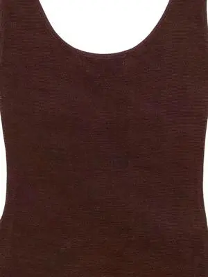 ENTIRE STUDIOS Square-neck Mini Dress - Brown