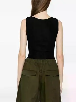 ENTIRE STUDIOS Round-neck Sleeveless Tank Top - Black