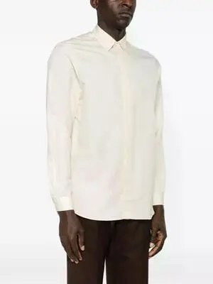LARDINI Collared Long-sleeve Shirt - Neutrals