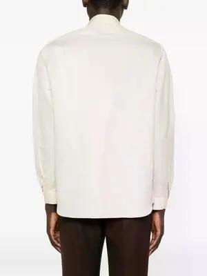 LARDINI Collared Long-sleeve Shirt - Neutrals