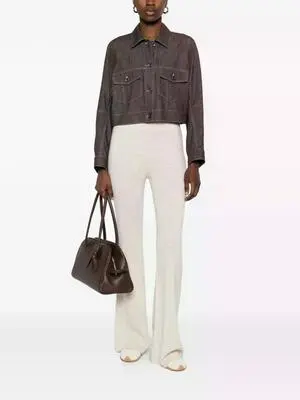 Eric Bompard Ribbed Flared Trousers