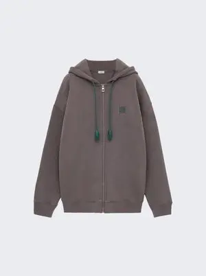 Loewe Cotton Zip-up Hoodie - Gray