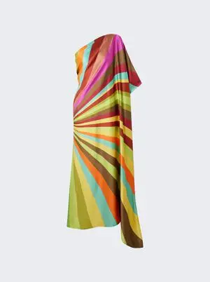 DIMA AYAD Draped One-shoulder Gown - Multicolor