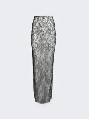 Burc Akyol Lace Pencil Skirt - Black