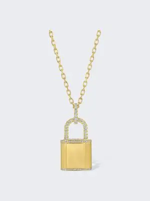 ANITA KO Diamond Lock Pendant 18k Yellow Gold - Yg