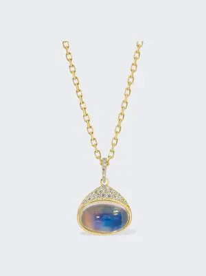ANITA KO Moonstone Oval Diamond Pendant 18k Yellow Gold - Yg