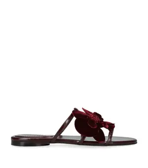 Zimmermann Leather Orchid Sandals - Red