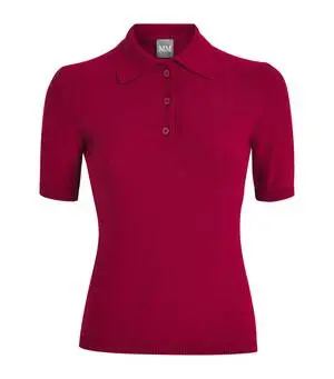 Max Mara Stretch-cotton Knitted Polo Shirt