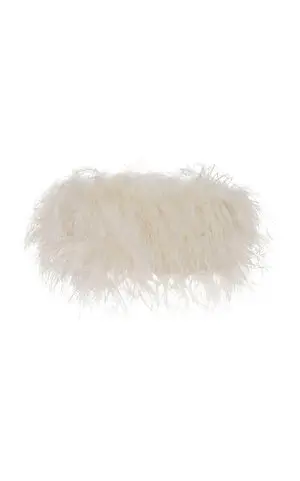 Ila Gala Feathered Crop Top - White