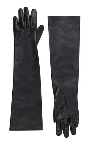 Ila Mirelle Leather Gloves - Black