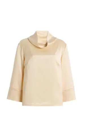 BY MALENE BIRGER Vica High-neck Blouse - Off-white