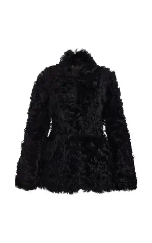 BY MALENE BIRGER Adeline Reversible Shearling Jacket - Black