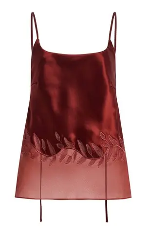 BY MALENE BIRGER Janina Appliquéd Top - Burgundy