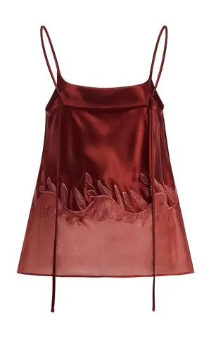 BY MALENE BIRGER Janina Appliquéd Top - Burgundy
