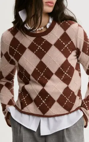 BY MALENE BIRGER Argyle Wool Sweater