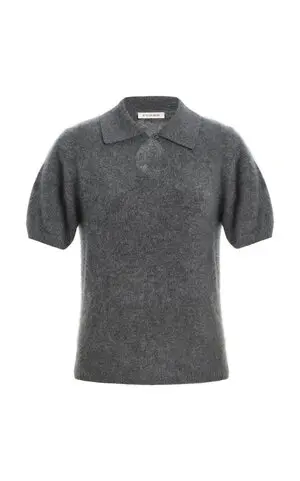 BY MALENE BIRGER Talallia Keyhole Cashmere Sweater - Grey