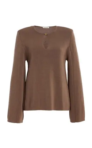 BY MALENE BIRGER Opale Keyhole Knit Top