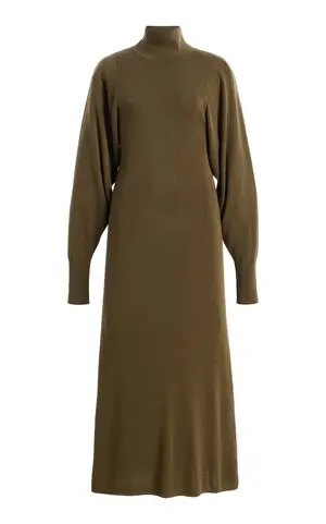 BY MALENE BIRGER Menna Turtleneck Knit Maxi Dress - Olive
