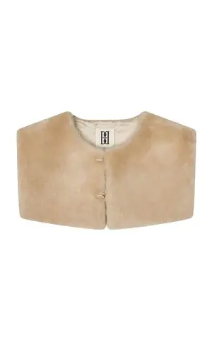 BY MALENE BIRGER Lila Shearling Collar - Off-white
