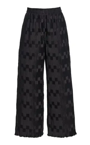 BY MALENE BIRGER Letita Pleated Wide-leg Pants - Black