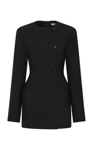 Rachel Gilbert Finley Wool-blend Mini Dress - Black