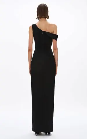 Rachel Gilbert Emile One-shoulder Column Gown