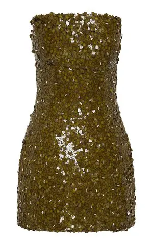 Rachel Gilbert Karter Tulle Mini Dress - Olive