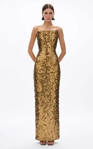 Rachel Gilbert Karter Sequined Gown