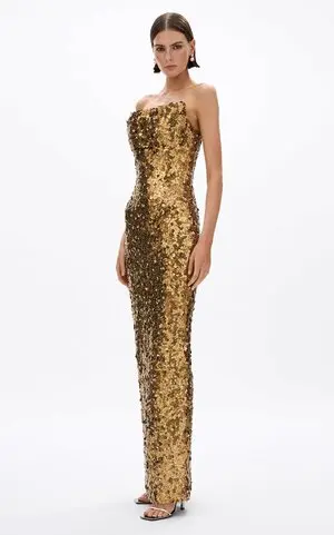 Rachel Gilbert Karter Sequined Gown