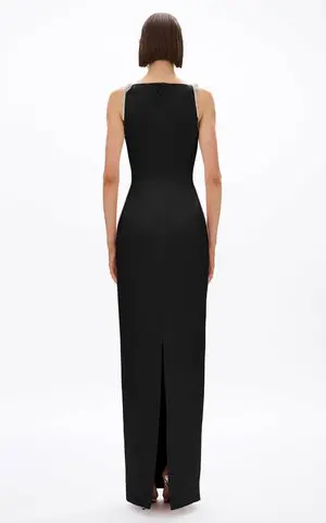 Rachel Gilbert Oryx Column Gown - Black