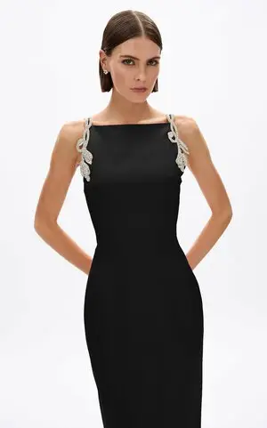 Rachel Gilbert Oryx Column Gown - Black