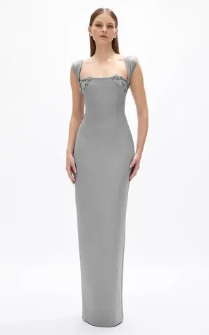 Rachel Gilbert Malia Gown - Dark Wash