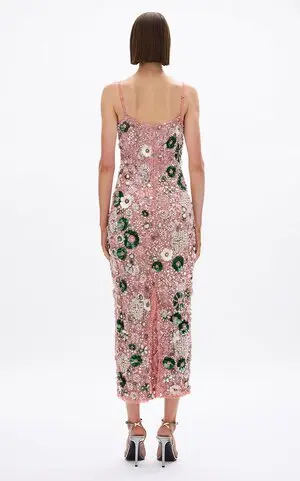 Rachel Gilbert Francesca Beaded Gown - Pink