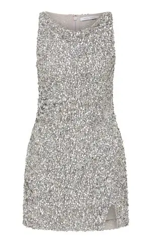 RACHEL GILBERT Zayn Beaded Tulle Mini Dress