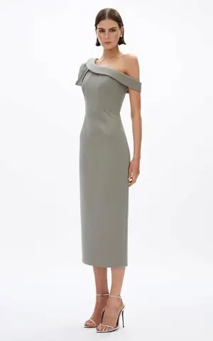 Rachel Gilbert Emile Draped Midi Dress
