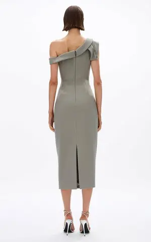Rachel Gilbert Emile Draped Midi Dress