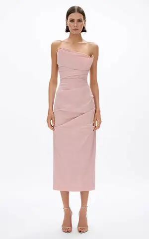 Rachel Gilbert Salma Strapless Midi Dress