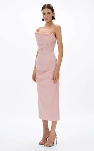 Rachel Gilbert Salma Strapless Midi Dress