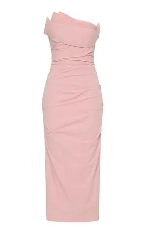 Rachel Gilbert Salma Strapless Midi Dress - Pink