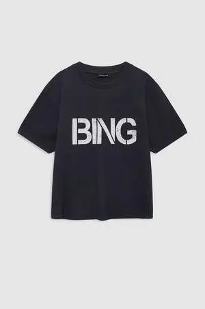 ANINE BING Wagner Stencil Tee - Vintage Black