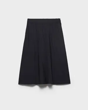 Prada Light Wool Midi-skirt - Navy