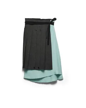 Prada Rush Stitch Patchwork Skirt - Grey