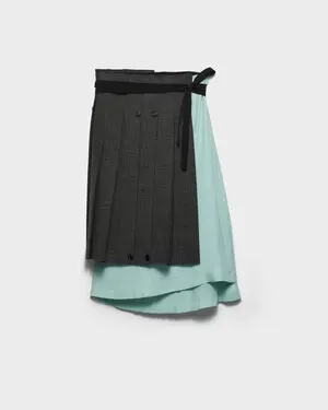 Prada Rush Stitch Fabric Patchwork Skirt