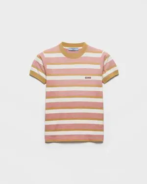 Prada Bayadere Stripe Jersey T-shirt