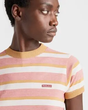 Prada Bayadere Stripe Jersey T-shirt