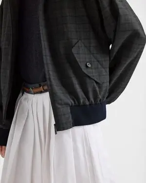 Prada Prince Of Wales Checked Wool Jacket